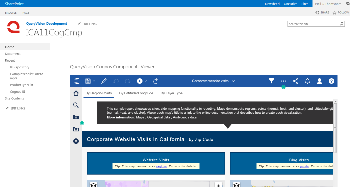 QueryVision SharePoint Display options for IBM Cognos Analytics 11.X ...