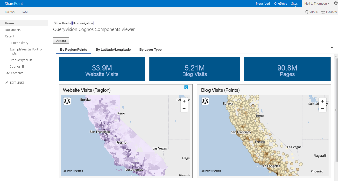QueryVision SharePoint Display options for IBM Cognos Analytics 11.X ...