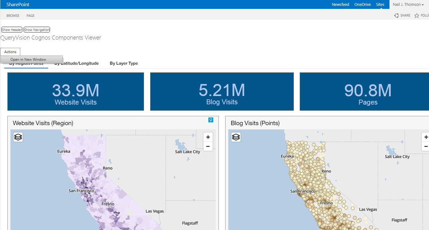 QueryVision SharePoint Display options for IBM Cognos Analytics 11.X ...